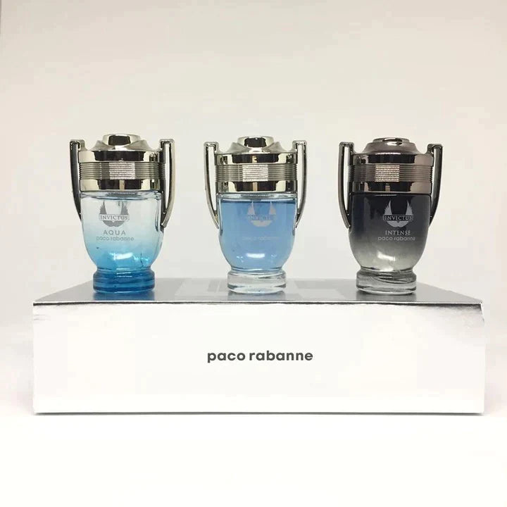 INVICTUS PACO RABANNE SET X 3 - Blue Perfumeria – Blue Perfumería